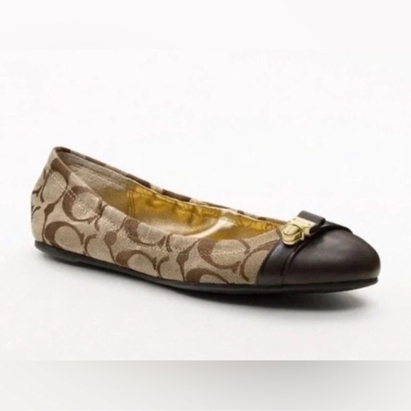 Coach | Shoes | Coach Signature C Logo Delphine Flats Size 85 | Poshmark